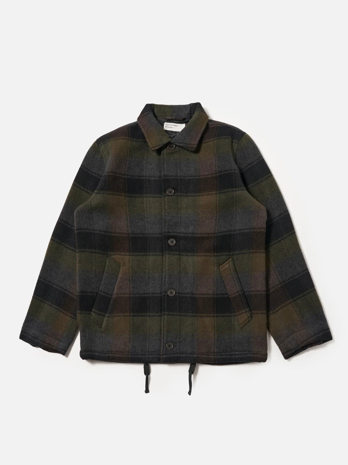 Universal Works Wayfarer Jacket in Black/Brown Berlin Check – Array ...