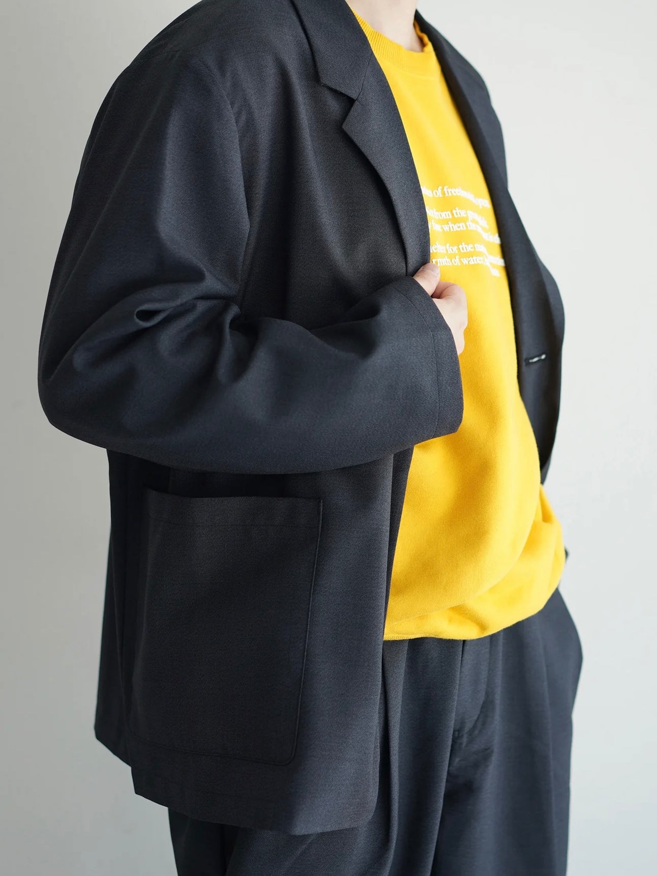 Still By Hand Relaxed 2B Jacket in Charcoal – Array Store London